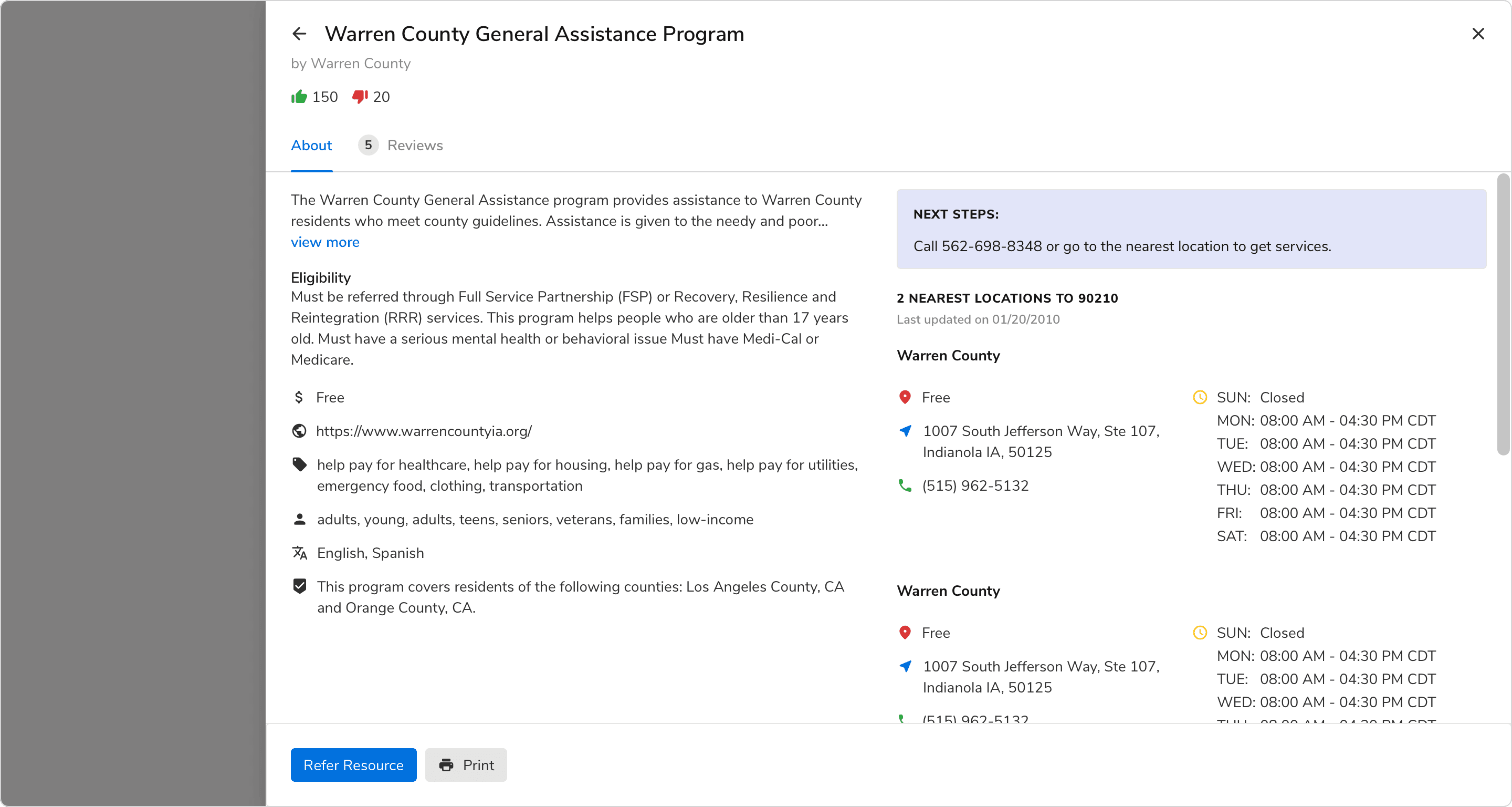 Default vs Large side sheet